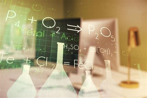Premium Photo Creative Chemistry Illustration On Modern Computer Background Science And