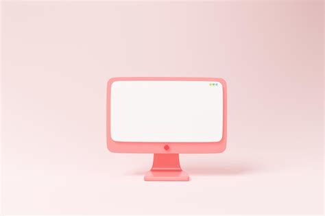 Premium Photo Minimal Desktop With Blank Screen Mockup Empty Screen For Text And Logo