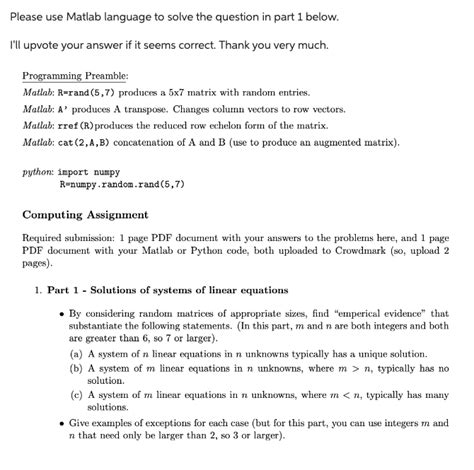 1 Part 1 Solutions Of Systems Of Linear Equations