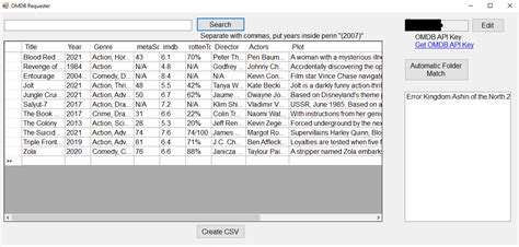 GitHub Jatoran OmdbRequester Batch Process Movie Folder Titles Or