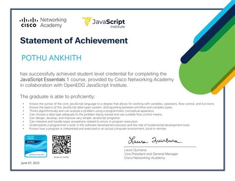 pothu ankhith on linkedin cisco cisconetworkingacademy javascript