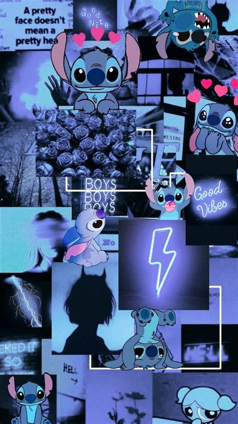Dark Blue Stitch Em 2021 C7b Imagem De Fundo Para Iphone Papel De
