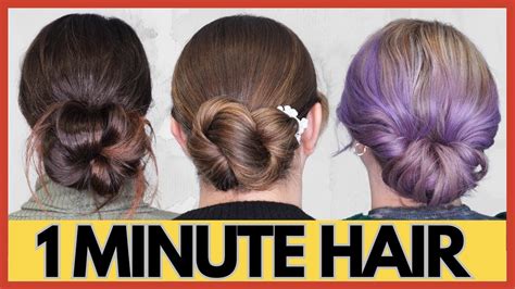 Easy 1 Minute Hairstyles For Medium Or Long Hair Youtube