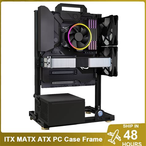 DIY Gamers Cabinet MOD ITX MATX PC Case Open Frame Aluminum Creative ATX Tower Desktop Gaming