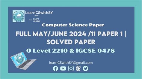 Learn Computer Science With Sadaf Yousuf On Linkedin Full Igcse 0478