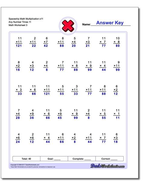 Printable 11 Grade Math Worksheets