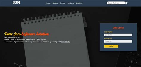 Classic Single Page Template In HTML CSS