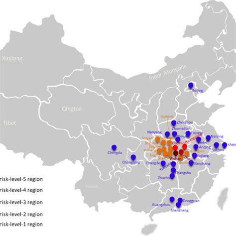 Regional Clustering Labels For The Risk Levels Of All 36 Cities