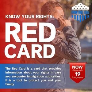 Immigration Ice Know Your Rights Red Cards Tarjetas Rojas Etsy