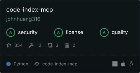 Github Johnhuang316code Index Mcp A Model Context Protocol Mcp