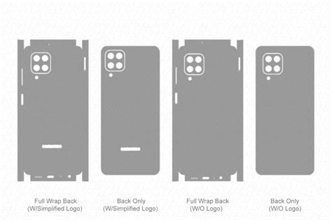 Galaxy A12 Skin Cutfile Vector Template Full Wrap Svg — Vecras