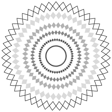Premium Vector Abstract Geometric Pattern Radial Design With Concentric Shapes Black And Gray