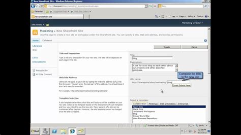 create a new sharepoint 2010 blog site sharepoint 2010 tutorials