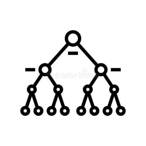 Decision Tree Algorithm Line Icon Vector Illustration Stock Vector Illustration Of Vector