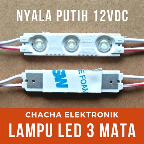 Jual LAMPU LED 12VDC LED 3 MATA 12V Shopee Indonesia