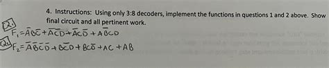 Solved Q Instructions Using Only Decoders Chegg Com
