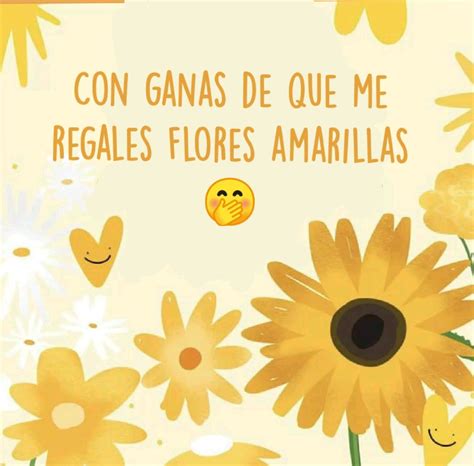 Con Ganas De Que Me Regales Flores Amarillas 🤭 Lenguaje De Las Flores Flores Amarillas Memes
