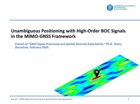 pdf collective unambiguous positioning with high order boc signals