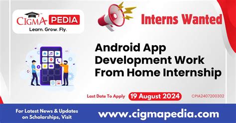 Android App Development Work From Home Internship 2024 How To Apply For Internship Last Date