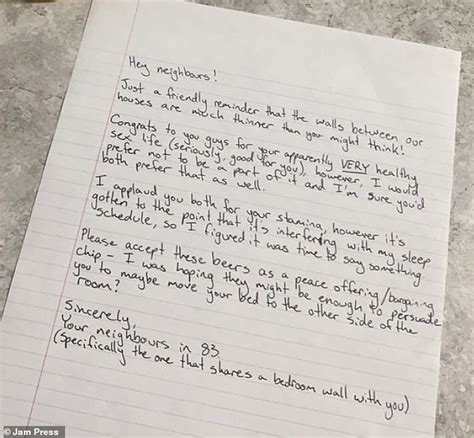 I Had To Beg My Neighbors To Move Their Bed Because They Have Such Noisy Sex Daily Mail Online