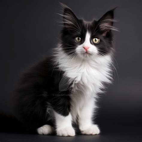 Cute Black And White Kitten