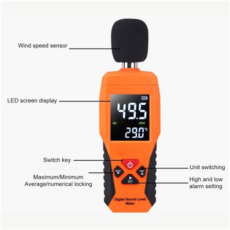 Digital Sound Level Db Meters 30db~130db Decibe No Grandado