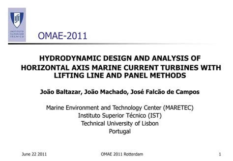 Hydrodynamic Design And Analysis Of Horizontal Axis Marine Current Turbines With Lifting Line