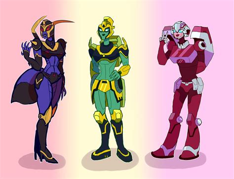 Safebooru 3girls Arcee Armor Black Lips Black Panties Blackarachnia