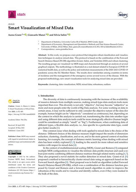 Pdf Smart Visualization Of Mixed Data Dokumen Tips