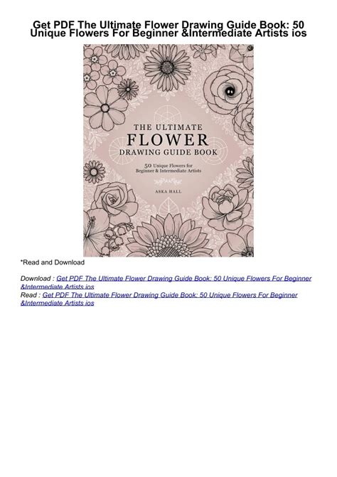 Get Pdf The Ultimate Flower Drawing Guide Book 50 Unique Flowers For Beginner And Intermediate