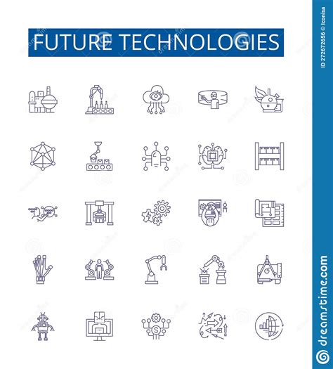 Future Technologies Line Icons Signs Set Design Collection Of Artificial Intelligence