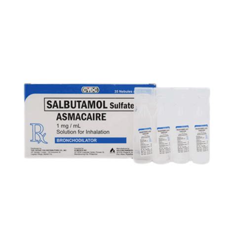 Asmacaire Salbutamol 1mg Ml Nebule 2 5ml 1s