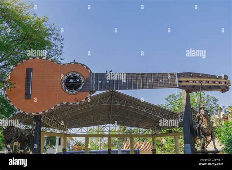 Monument Of A Bolivian Charango Typical Instrument Of The Andes At