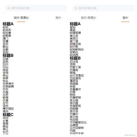 前端Vue项目旅游App city以indexBar的形式显示数据 indexbar索引栏的城市数据 CSDN博客