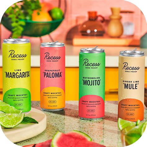 Recess Zero Proof Craft Mocktails Alcohol Free Drinks