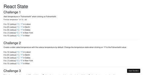 React State Forked Codesandbox