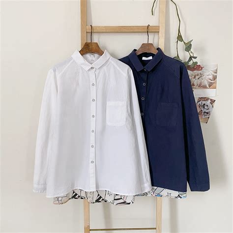 40 50대 미시 여성 77사이즈 카라 배색 A라인 흰색 롱 자켓 셔츠 남방 블라우스