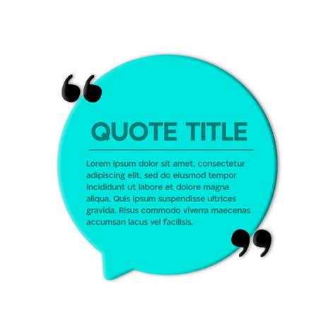 Premium Vector Quote Message Bubble Template