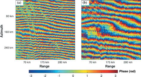 Real Sar Interferograms Containing The Phase Of The Orbital Ramp