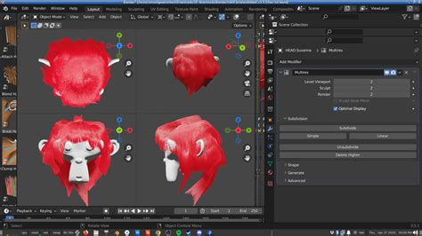 Smooth Shading Changes Hairstyle In Blender 3 5 Particles And Physics Simulations Blender