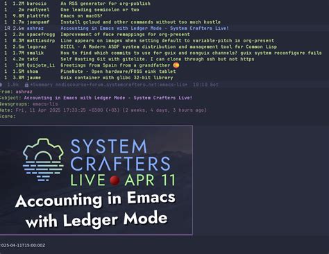Revising Nndiscourseel Emacs Lisp System Crafters