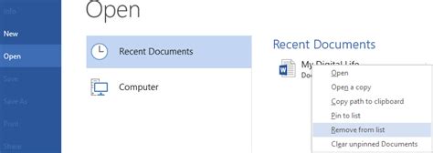 How To Clear The Recent Documents Workbooks Presentations In Office 2013 Word Excel Powerpoint