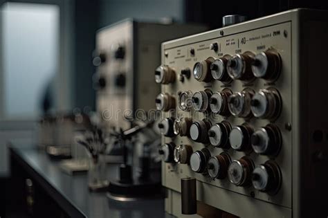 Close Up Of Laboratory Equipment With Intricate Details And Textures Visible Stock Illustration