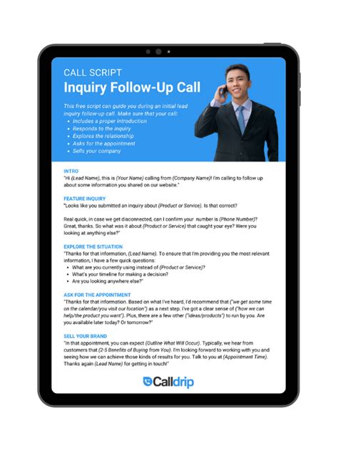 Follow Up Sales Call Script