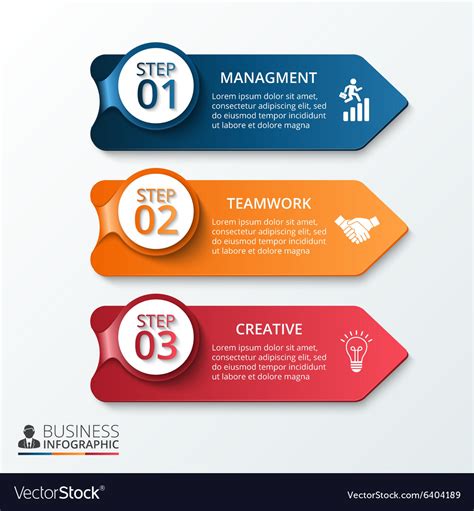Arrows Workflow Infographic Royalty Free Vector Image