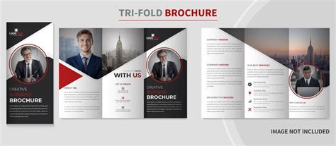 기업 비즈니스 Trifold 브로셔 또는 전문 회사 프로필 템플릿 프리미엄 벡터