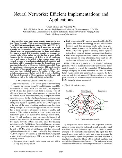 Pdf Neural Networks Efficient Implementations And Applications