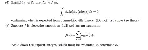 Solved Consider The Eigenvalue Problem Chegg