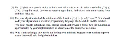 Solved 3 Finding Local Minima Of Generic Functions Finding
