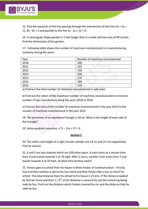 Download Cbse Class 6 Maths Sample Paper Set 5 Pdf